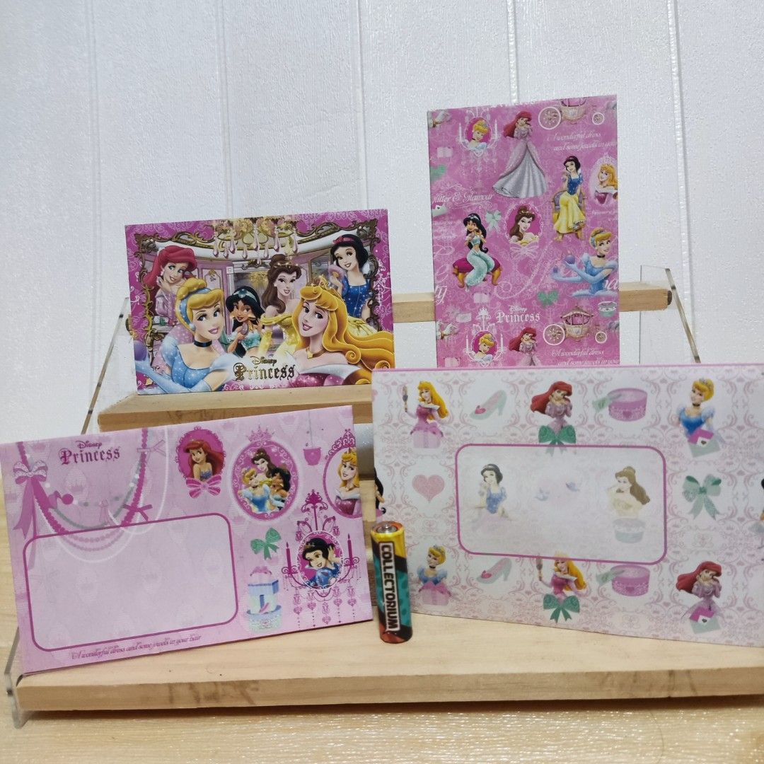 Disney Princess Envelopes Ariel Cinderella Belle Jasmine Snow White ...