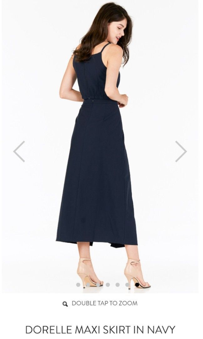 Dorelle Navy Maxi Skirt, Women's Fashion, Bottoms, Skirts on Carousell