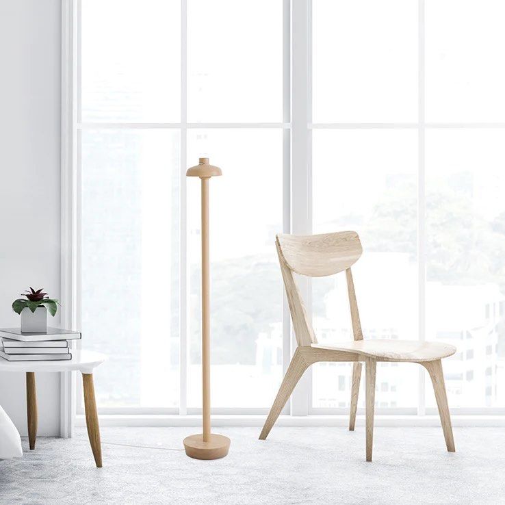 DUNTE Vertical Knob Floor Lamp, Furniture & Home Living, Lighting ...