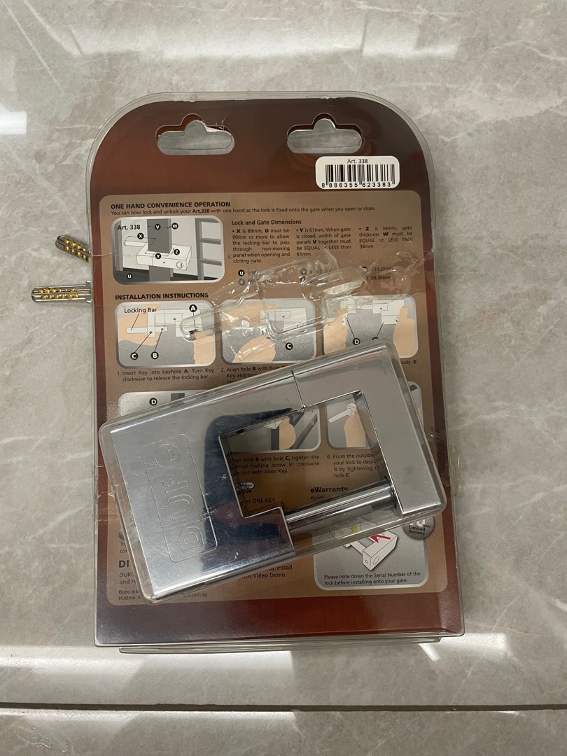 Duro lock, Furniture & Home Living, Security & Locks, Locks, Doors ...