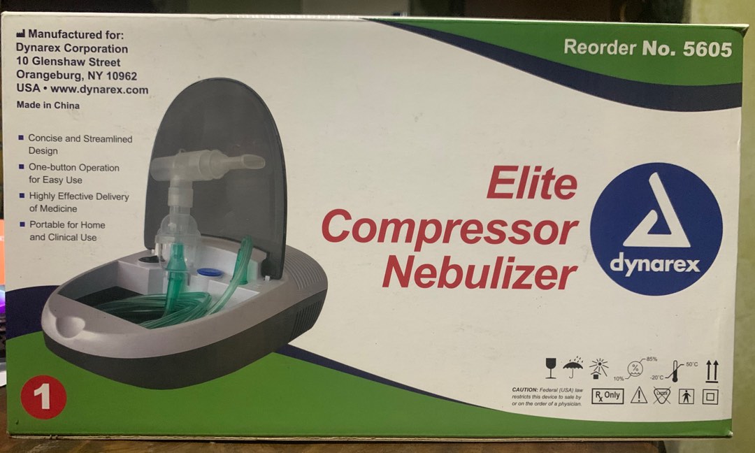dynarex Elite Compressor Nebulizer, Health & Nutrition, Medical ...