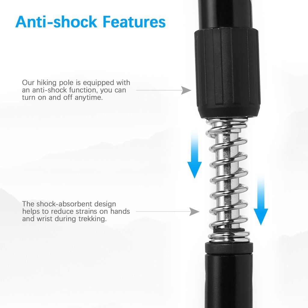 Expandable Trekking Poles/ Outdoor Trekking Poles/ Collapsible Hiking ...