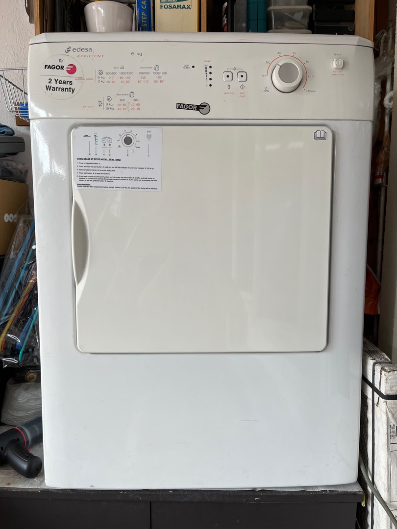Fagor Dryer 6kg, TV & Home Appliances, Washing Machines and Dryers on ...