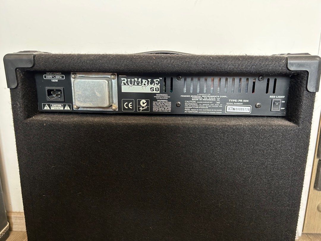 Fender Rumble 60 Bass Amplifier, Hobbies & Toys, Music & Media, Music ...