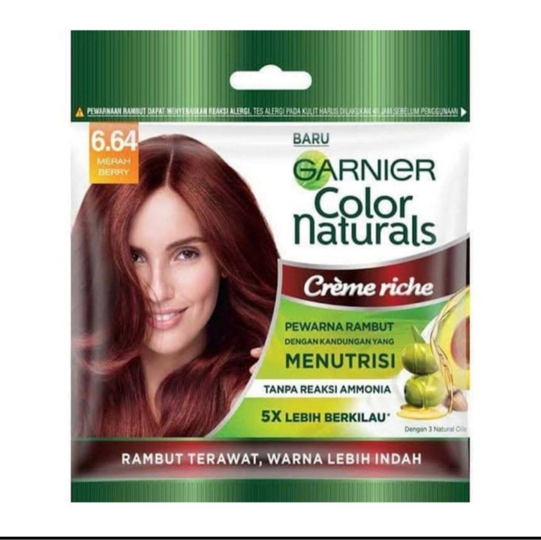 garnier creme riche merah berry hair dye, Beauty & Personal Care, Hair ...
