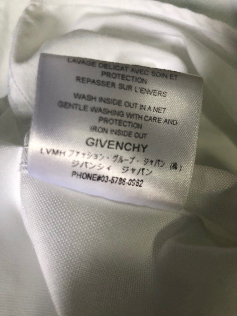 Givenchy White Formal Sticker Pocket Shirt, Luxury, Apparel on Carousell