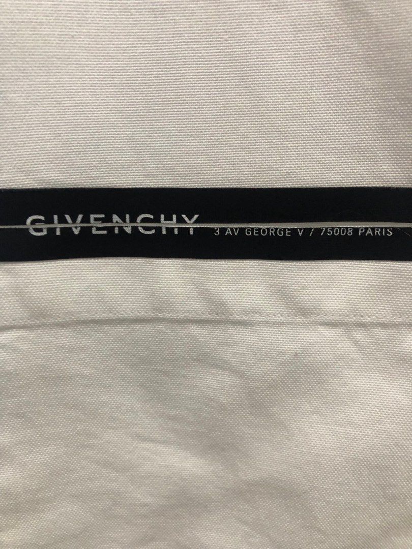 Givenchy White Formal Sticker Pocket Shirt, Luxury, Apparel on Carousell