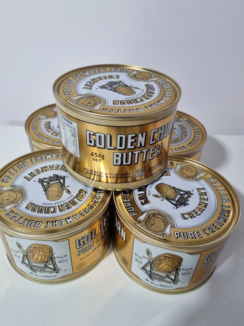 Golden churn butter tin 454g, Food & Drinks, Other Food & Drinks on ...