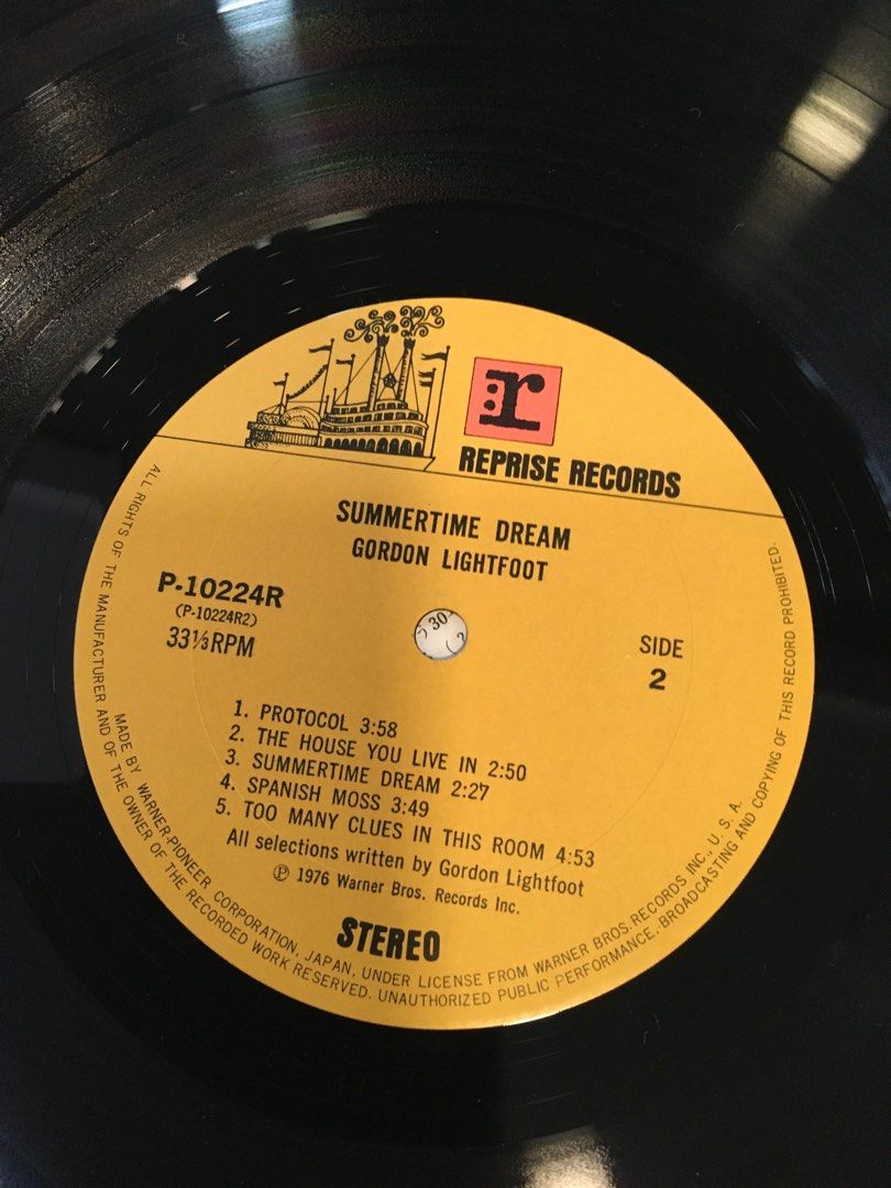 Gordon Lightfoot - Summertime Dream lp, Hobbies & Toys, Music & Media ...