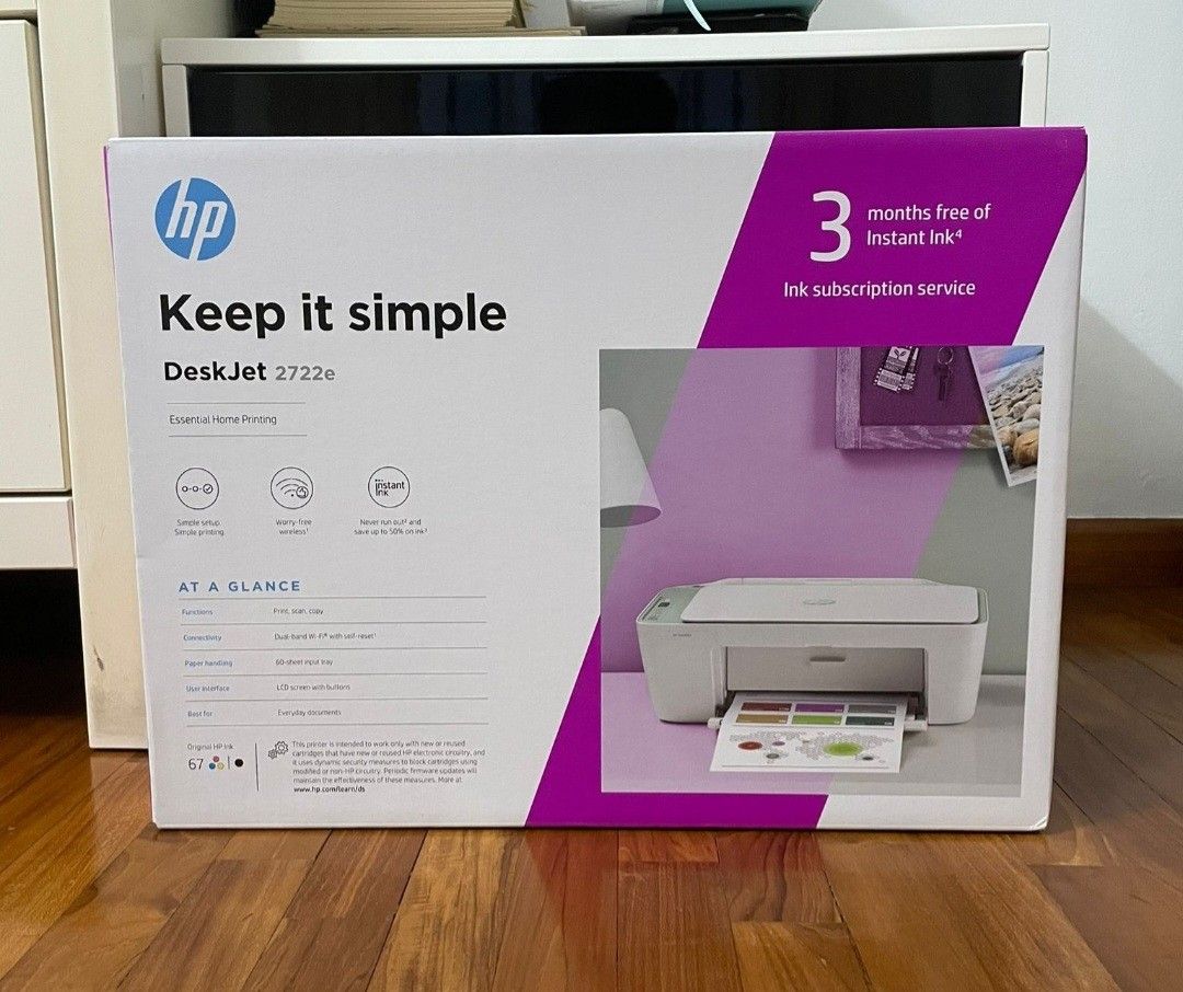 HP deskjet 2722e printer, Computers & Tech, Printers, Scanners ...