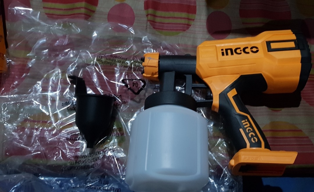 Ingco Cordless Paint Sprayer with Charger and Battery, Commercial ...