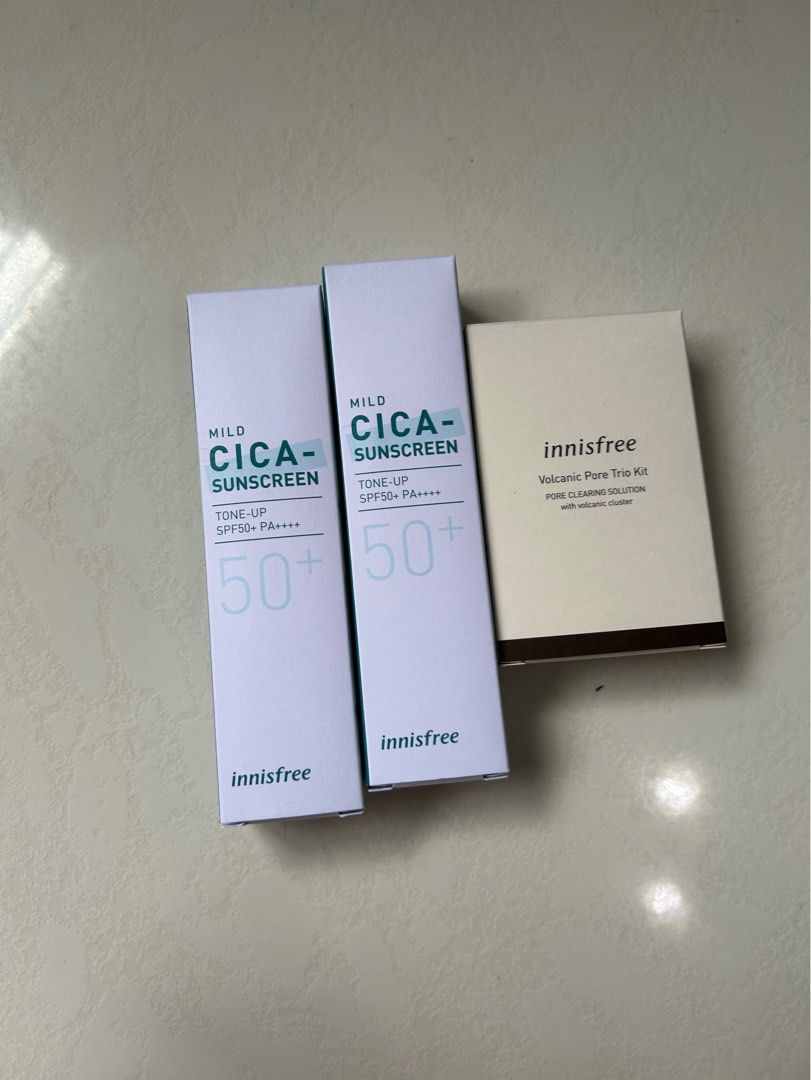 Innisfree Mild Cica Sunscreen SP50+, Beauty & Personal Care, Face, Face ...