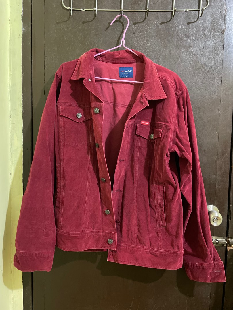 Jag Maroon Corduroy Jacket on Carousell