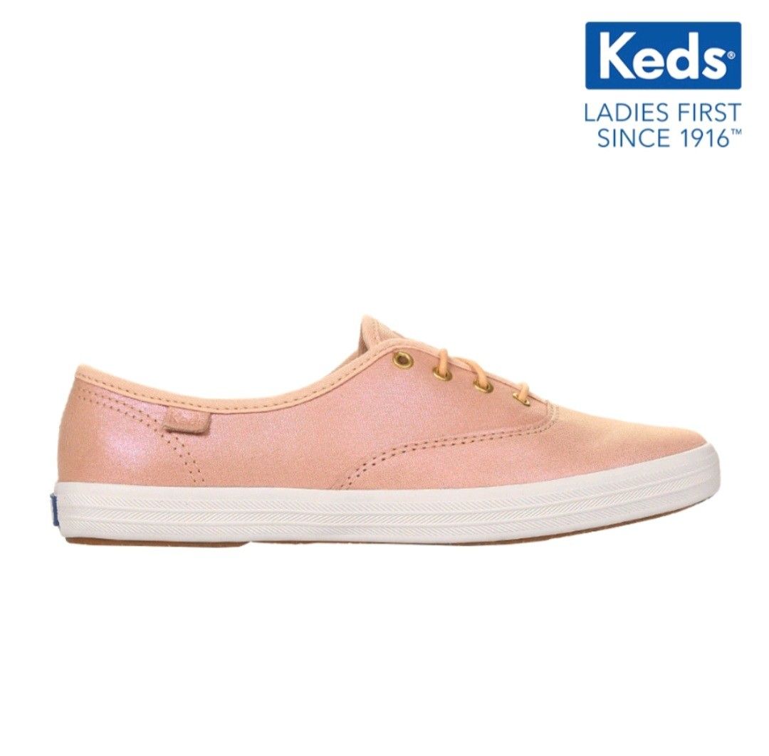 Keds Iridescent Leather Pink Champion, Women's Fashion, Footwear ...