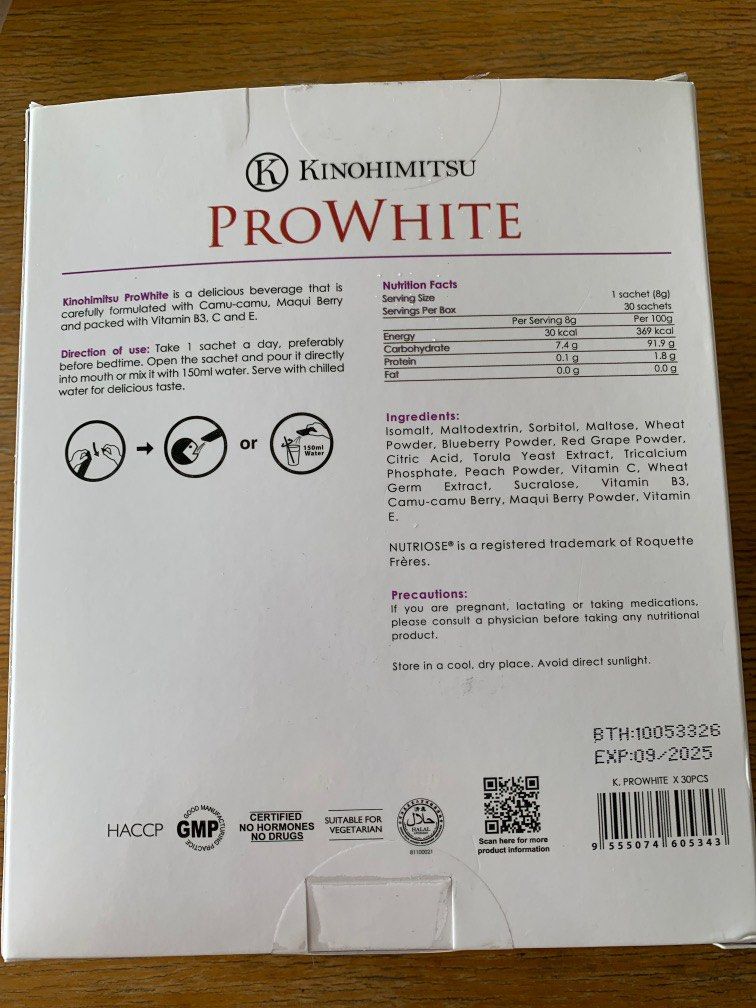 Kinohimitsu Prowhite Supplement, Health & Nutrition, Health Supplements ...