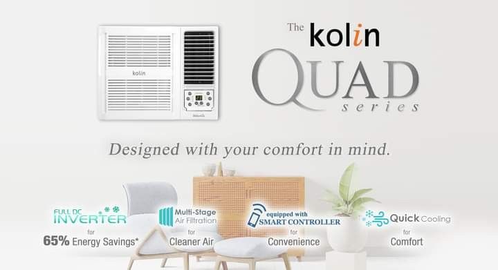 KOLIN WINDOW TYPE AIRCON (MANUAL NON INVERTER AND QUAD INVERTER), TV ...