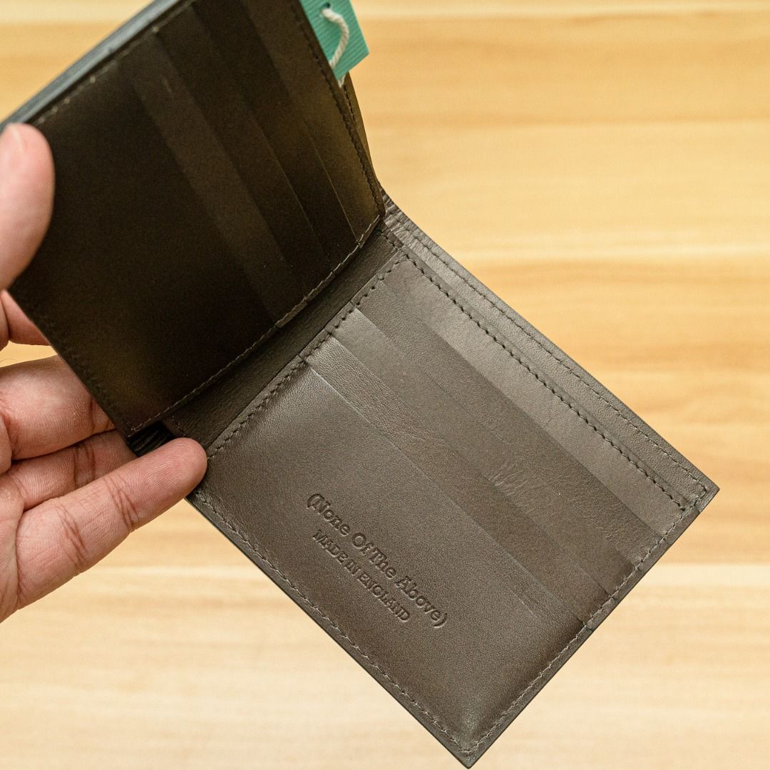 Leather Card Wallet - Seal Grey - Made in England, Men's Fashion ...