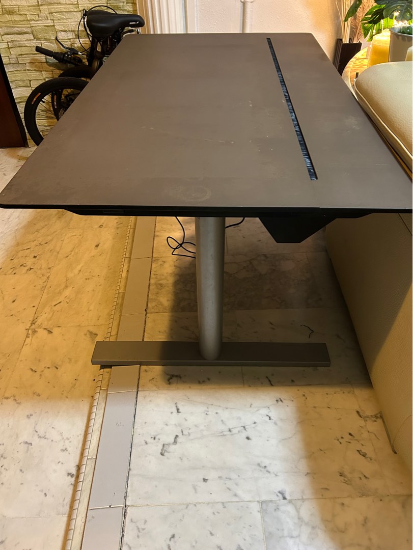 Linak adjustable standing desk, Furniture & Home Living, Furniture ...