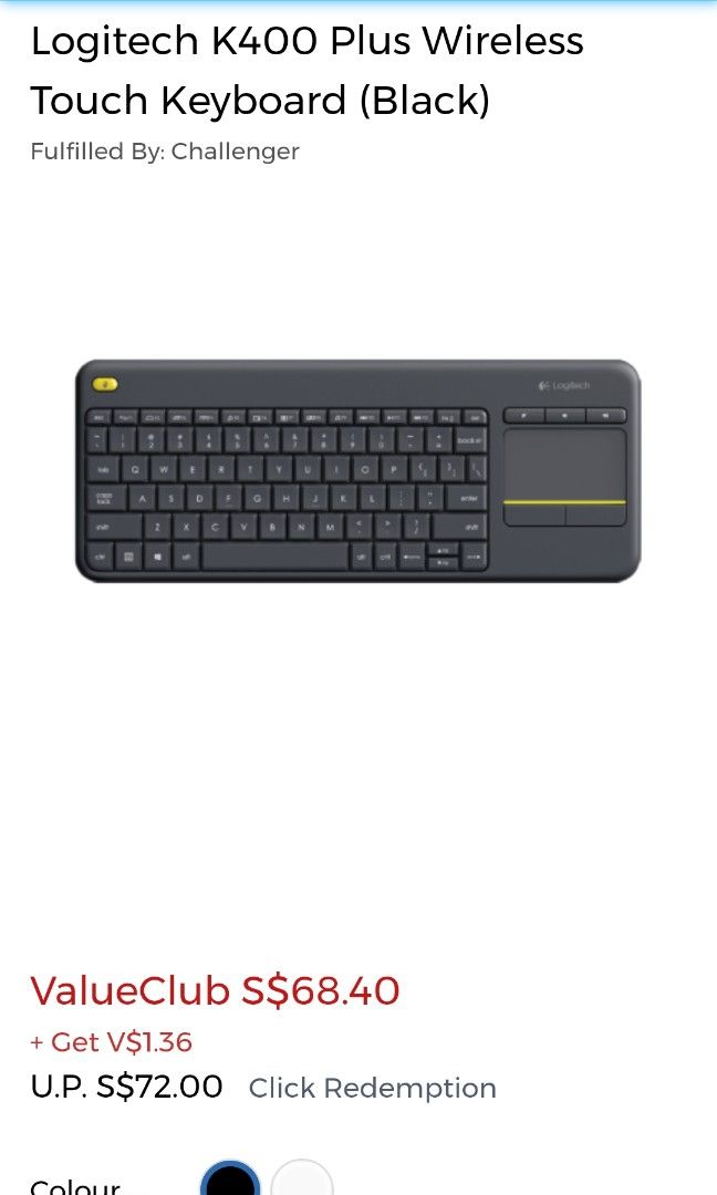 Logitech K400+ Wireless Keyboard, Computers & Tech, Parts & Accessories, Computer Keyboard on ...