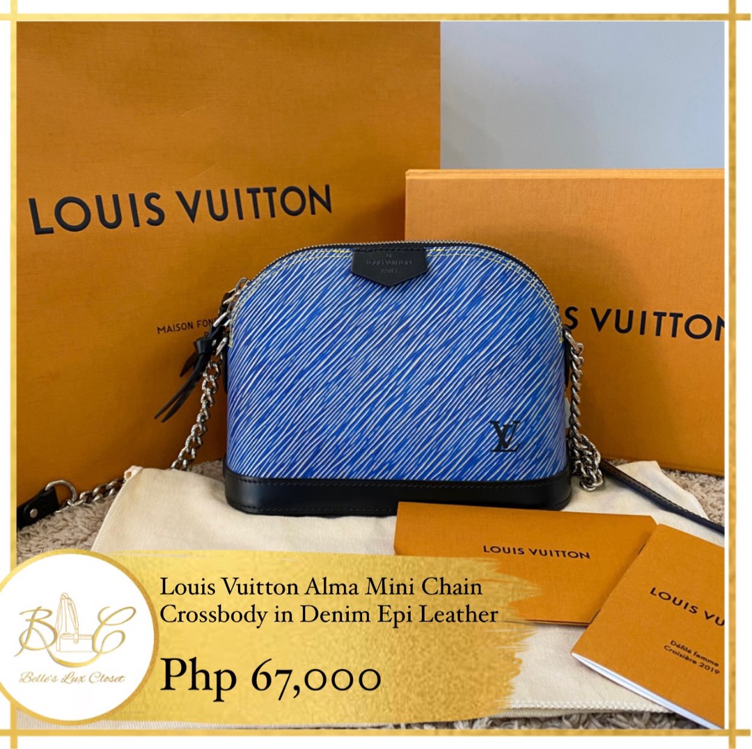 Louis Vuitton Alma Mini Chain Epi, Luxury, Bags & Wallets on Carousell