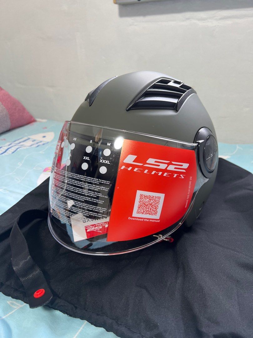 LS2 HALF FACE HELMET, Motorcycles, Motorcycle Accessories on Carousell