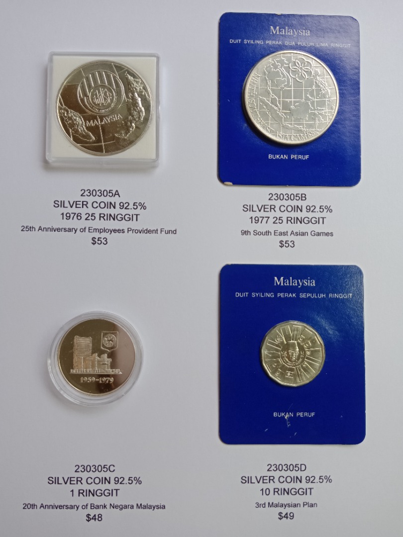 MALAYSIA COMMEMORATIVE SILVER COINS, Hobbies & Toys, Memorabilia ...