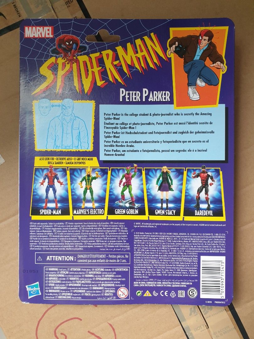 Marvel Legends Spider-man Retro Peter Parker, Hobbies & Toys, Toys