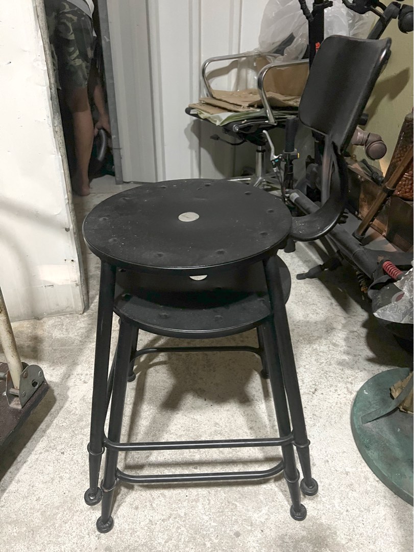 Metal chair & high metal chair with back rest, Furniture & Home Living ...