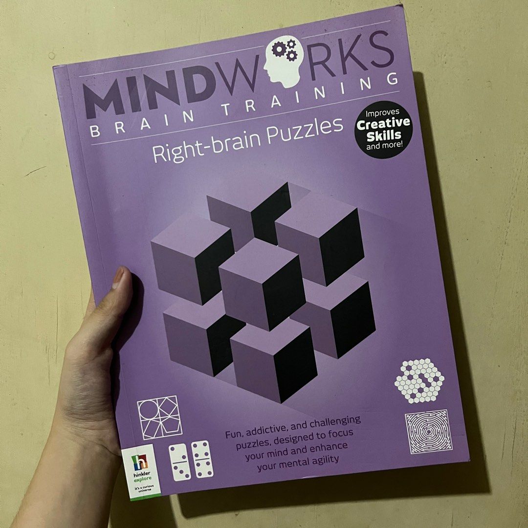 Mindworks Brain Training Right Brain Puzzles Book on Carousell