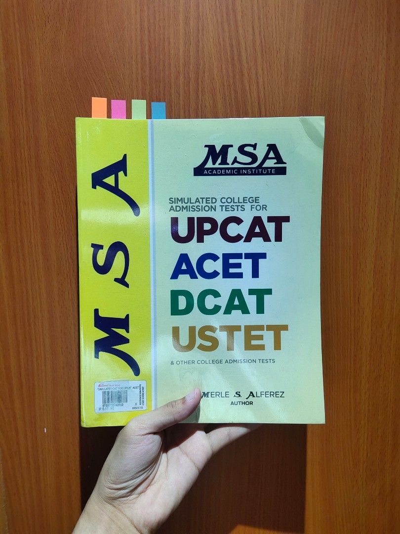 MSA UPCAT, ACET, DCAT, USTET College Entrance Test Reviewer Complete ...