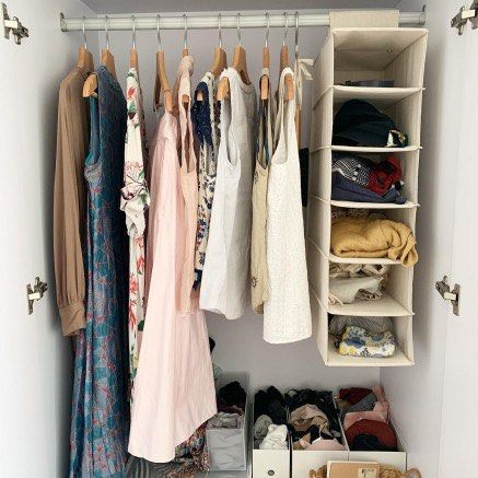 MUJI canvas hanger wardrobe organiser, Furniture & Home Living, Home ...