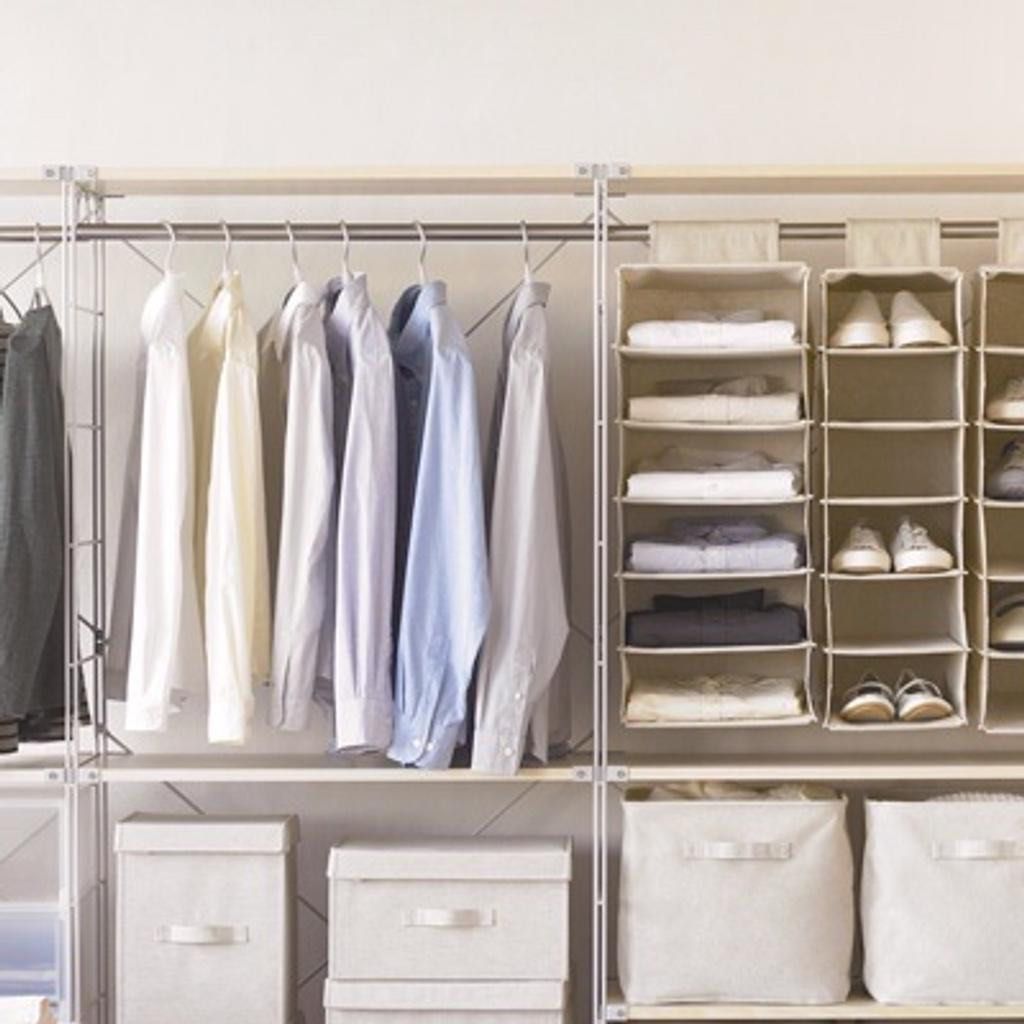 MUJI canvas hanger wardrobe organiser, Furniture & Home Living, Home ...