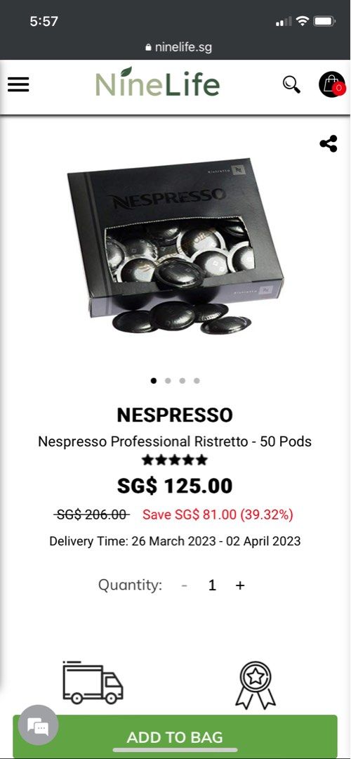 Nespresso Pod (bundle of 4 box), Food & Drinks, Other Food & Drinks on ...