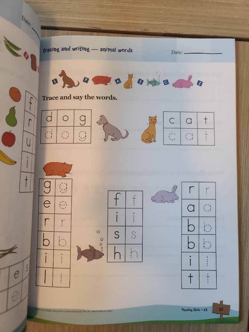 New k2 kindergarten English reading learning speaking spelling exercise ...