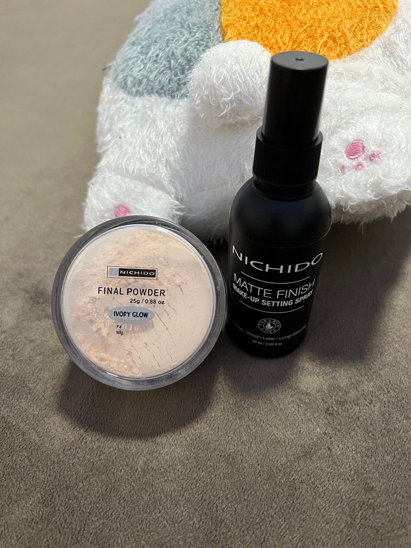 NICHIDO Make-Up Bundle - Final Powder & Setting Spray on Carousell