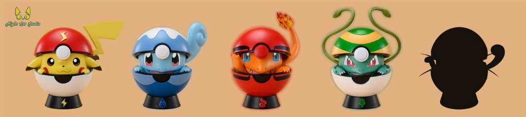 Night Cat Studio - Pokeball Series - Pikachu, Squirtle , Charmander ...