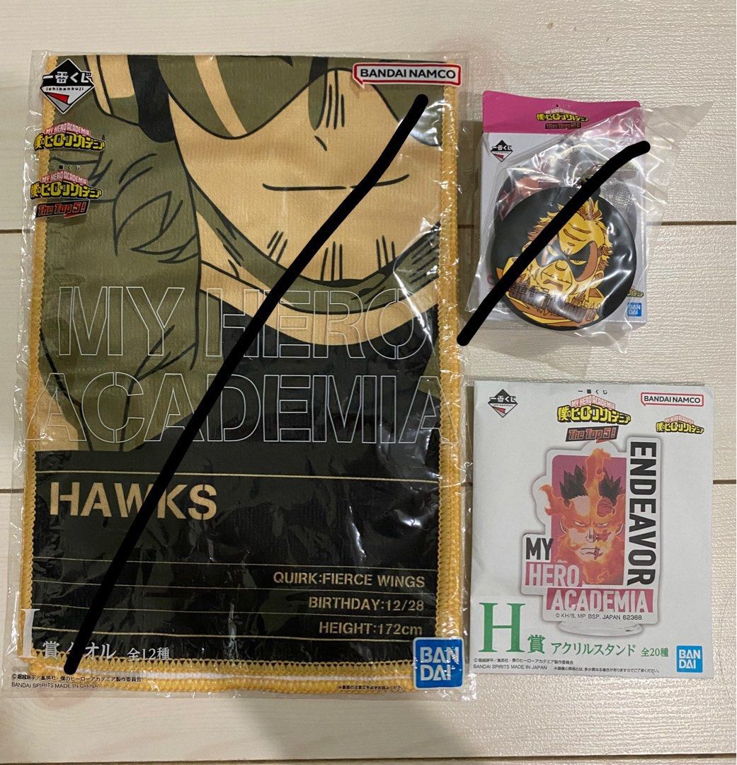 Nino figure (QQ with you kuji), hololive kuji, hawks stand, Endeavour ...