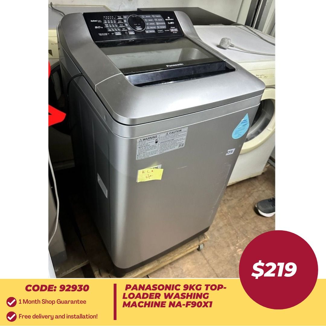 PANASONIC 9KG Top-Loader Washing Machine NA-F90X1 (92930), TV & Home ...