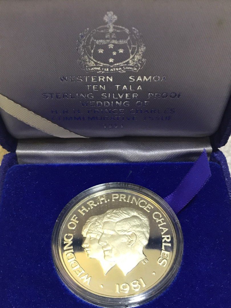 Prince Charles and Princess Diana $10 Silver proof coin, Hobbies & Toys ...