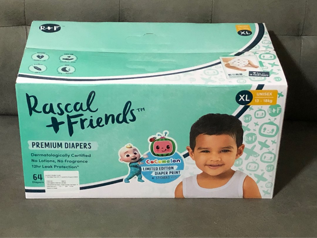 Rascal + Friends Cocomelon Tape Diapers - XL (64 pcs), Babies & Kids ...
