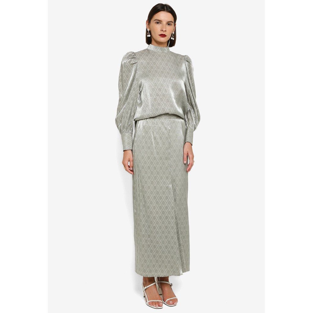 RAYA 2023 ZALIA High Neck Top With Plate Skirt Set, Women's Fashion ...