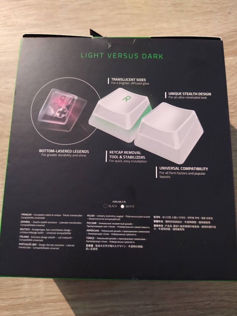 Razer Phantom Keycap White Stealth Set, Computers & Tech, Parts ...