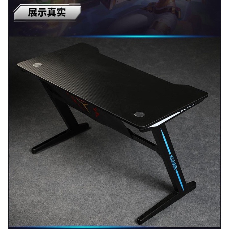 RGB Light Gaming Table Computer Desk Office Table, Furniture & Home ...