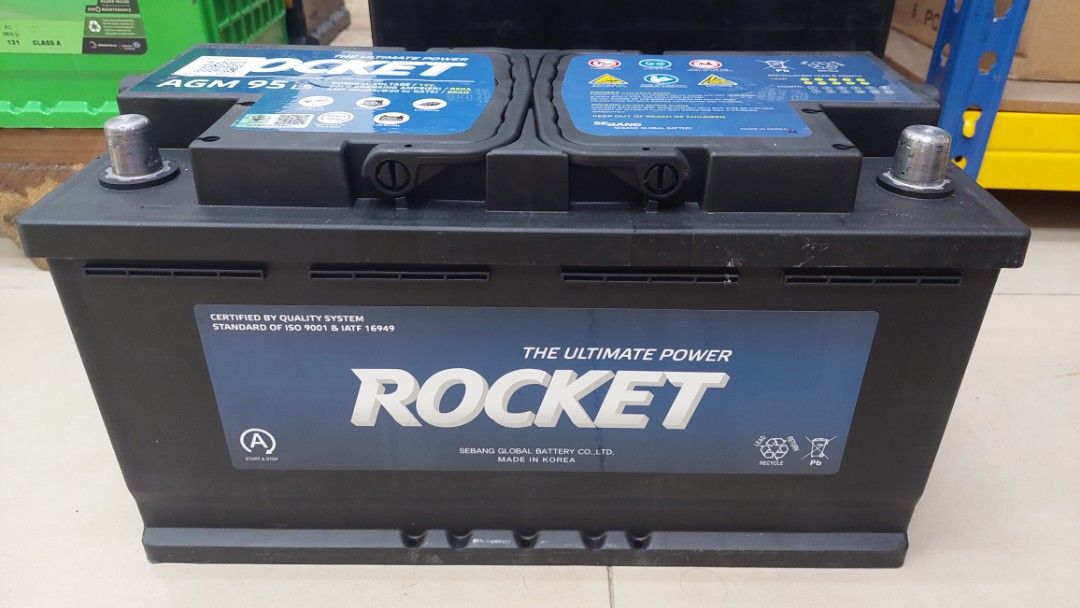 Rocket DIN95 AGM LN5 Battery, Auto Accessories on Carousell