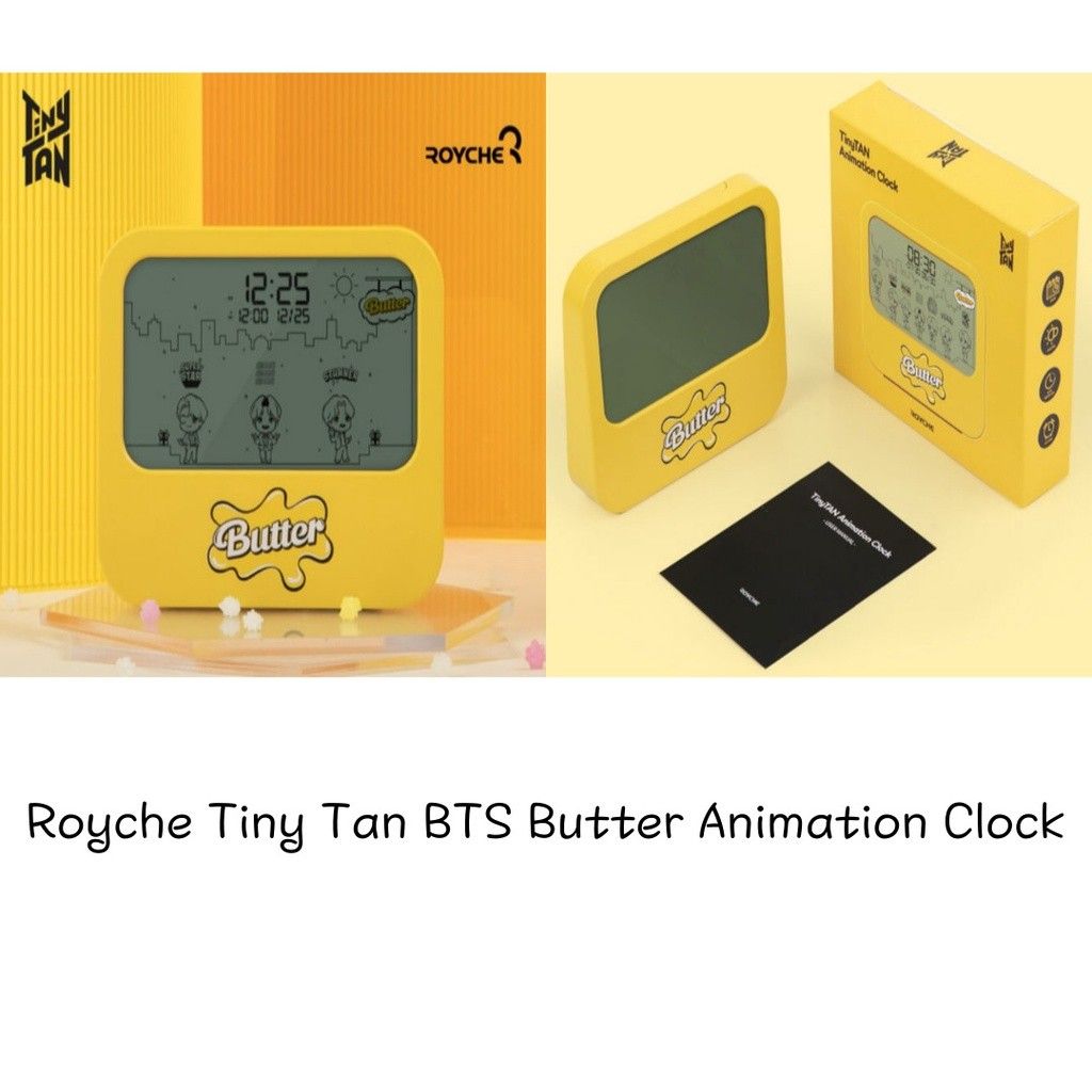 Royche Tiny Tan BTS Butter Animation Clock, Furniture & Home Living ...