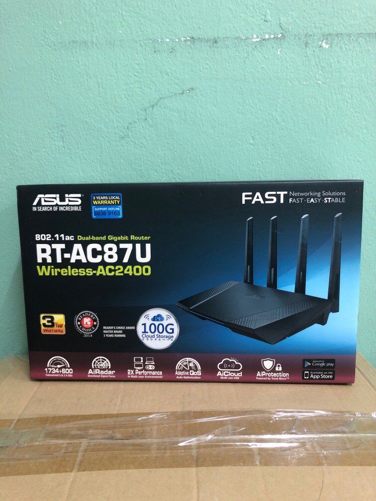 RT-AC87U Wireless-AC240 Dual-Band Gigabit Router 802.11ac, Computers & Tech, Parts & Accessories ...
