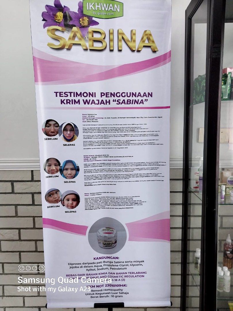SABINA Produk Viral dan sangat berkesan .. Tiada bahan kimia diluluskan ...
