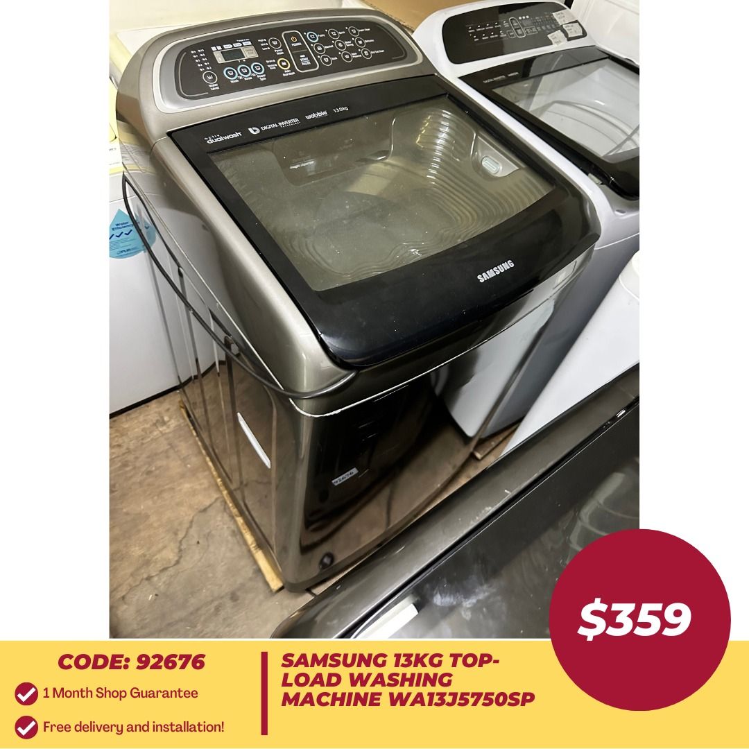 Samsung 13KG Top-Load Washing Machine WA13J5750SP (92676), TV & Home ...
