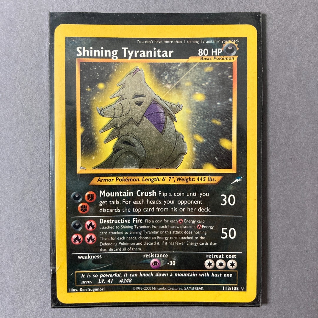 Shining Tyranitar Pokemon Card, Hobbies & Toys, Toys & Games on Carousell