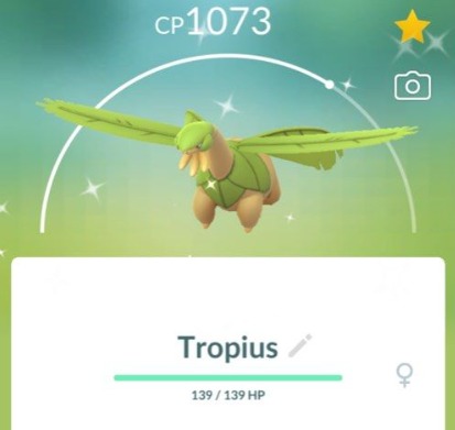 SHINY TROPIUS REGIONAL Pokemon Go, Video Gaming, Video Games, Others on ...